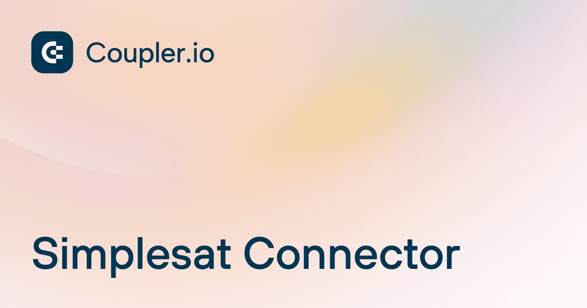 Simplesat Connector | Coupler.io